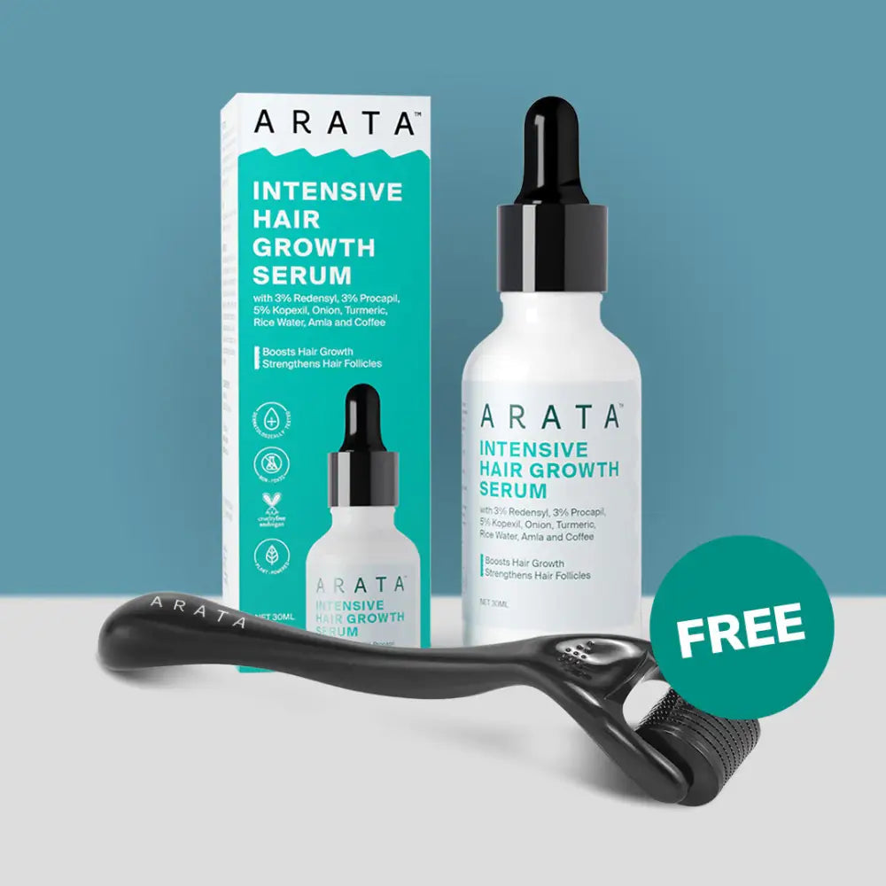Intensive Hair Growth Serum | Derma Roller (FREE) – Arata